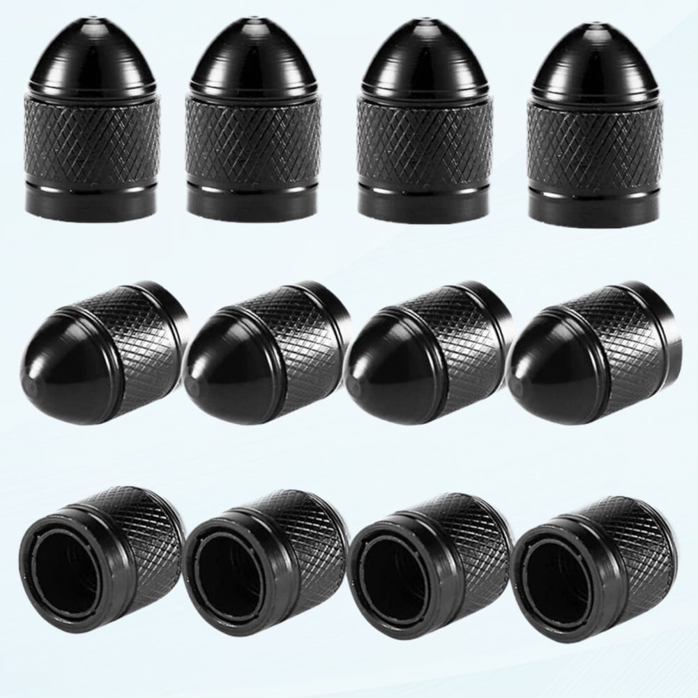 Tire Valve Stem Caps - 12 Tire Caps with Anti-Corrosion Plastic Lined ...