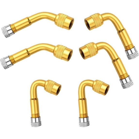 Tire Valve Stem Extension Kit - 3-Way 45/90/135 Degree Brass Extender, for Dually Wheels ...