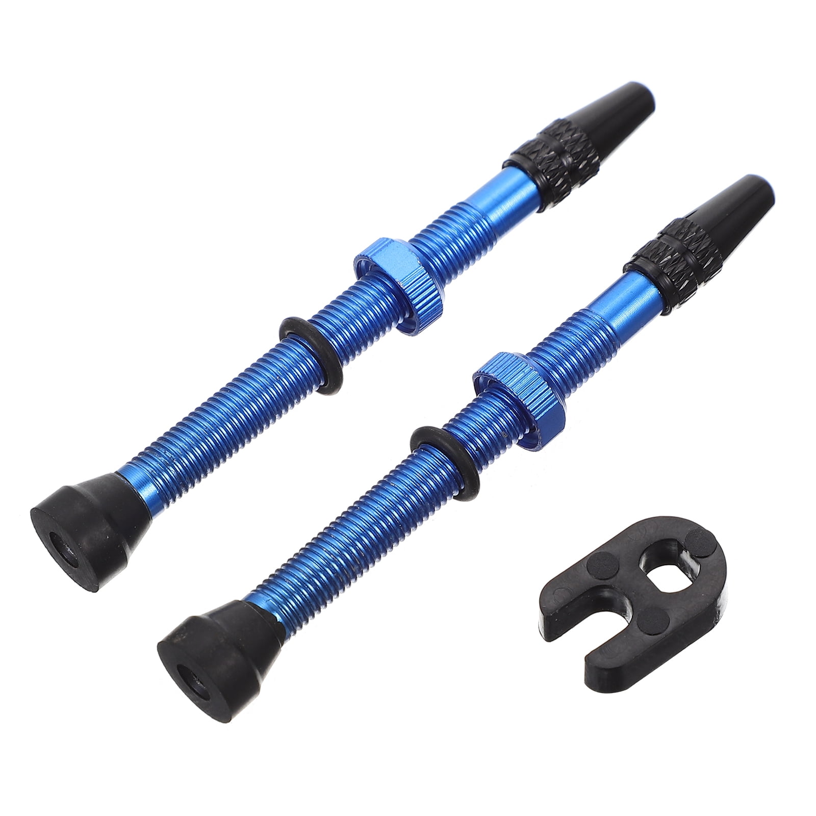 Blue Aluminum Alloy Bike Tire Rods for Tubeless Valves Stem No Leak ...