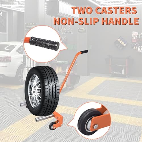 Tire Wheel Dolly Heavy Duty Adjustable Tire Dolly for Wide Tires and ...