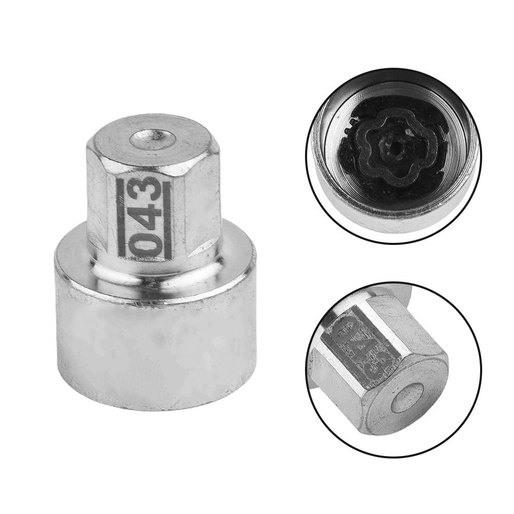 Tire Wheel Lock Anti-Theft Screw Lug Nut Bolt #43 Removal Key Socket ...