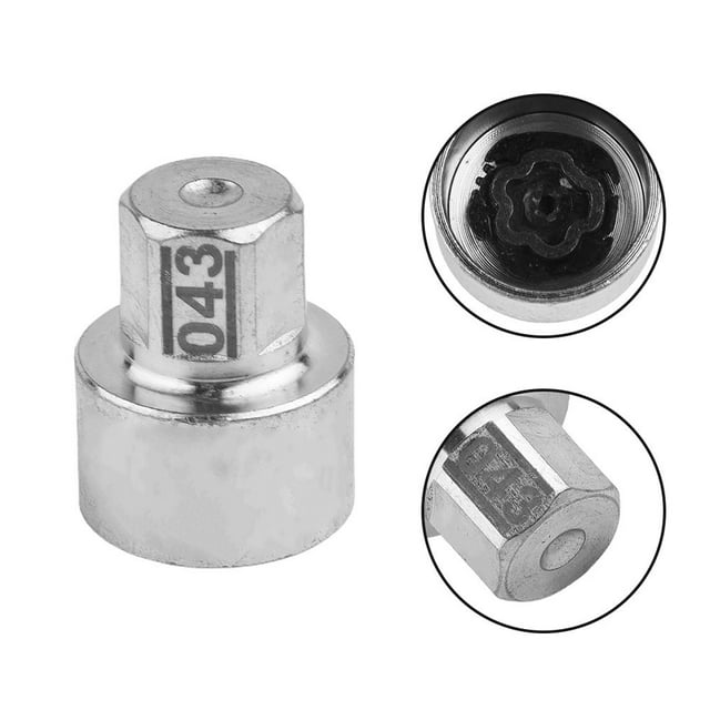 Tire Wheel Lock Anti-Theft Screw Lug Nut Bolt #43 Removal Key Socket ...