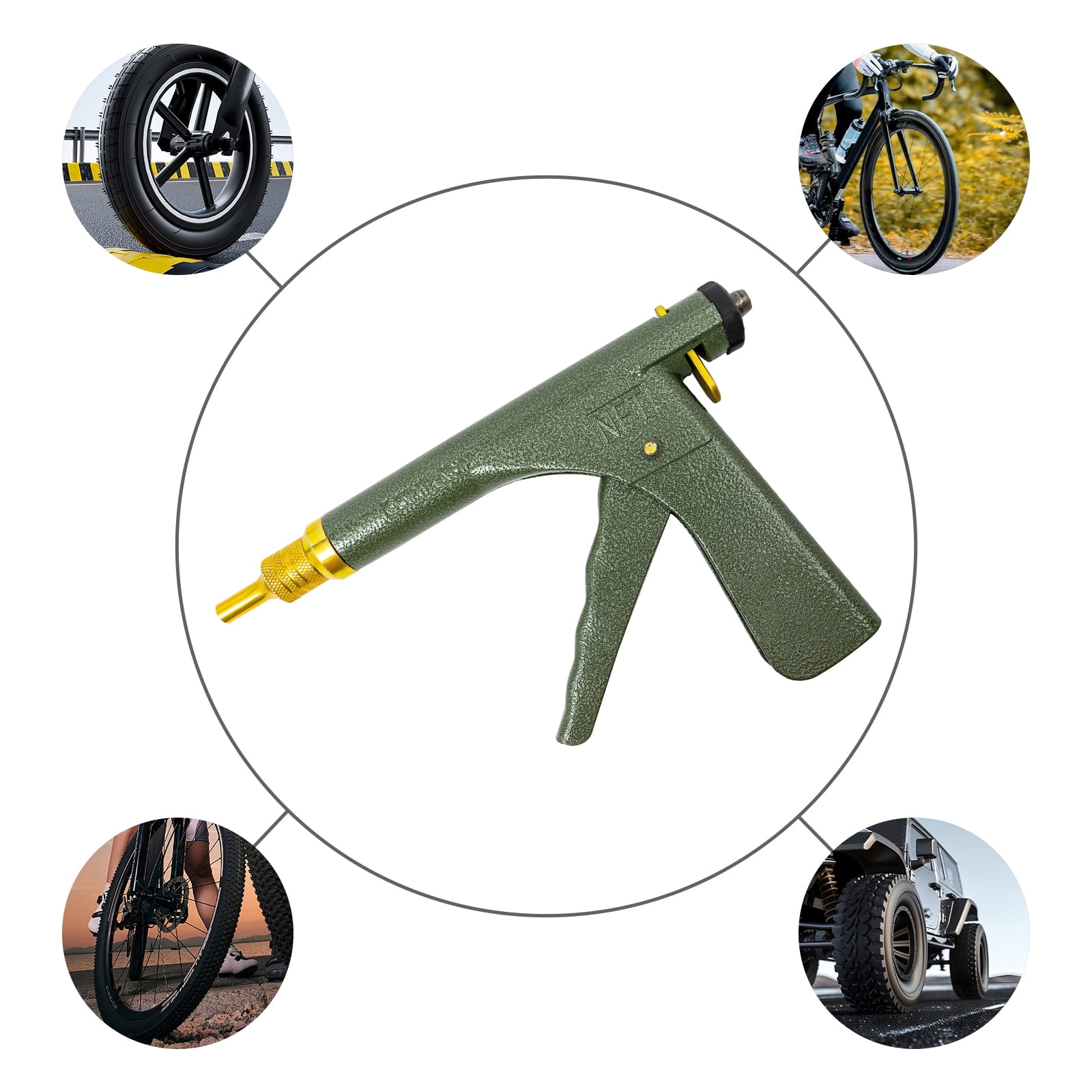 Tire Wheel Repair Gun Kit Mushroom Plug with Probe Nozzle Tire Repair ...
