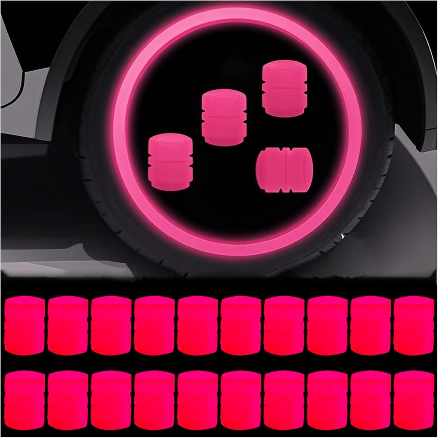 Tire air caps, Glowing tire Valve caps, Universal tire caps for Cars ...