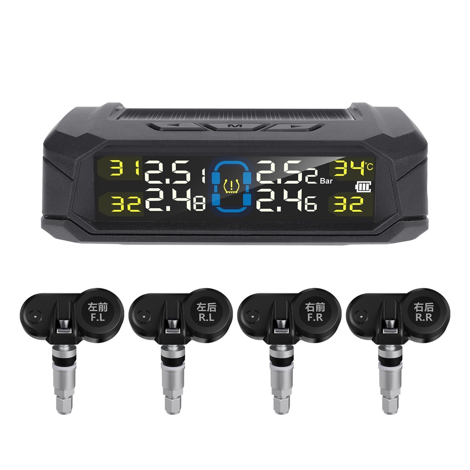 Tire pressure system,6 Alarm Modes Tire Pressure 4 Internal Real-time ...