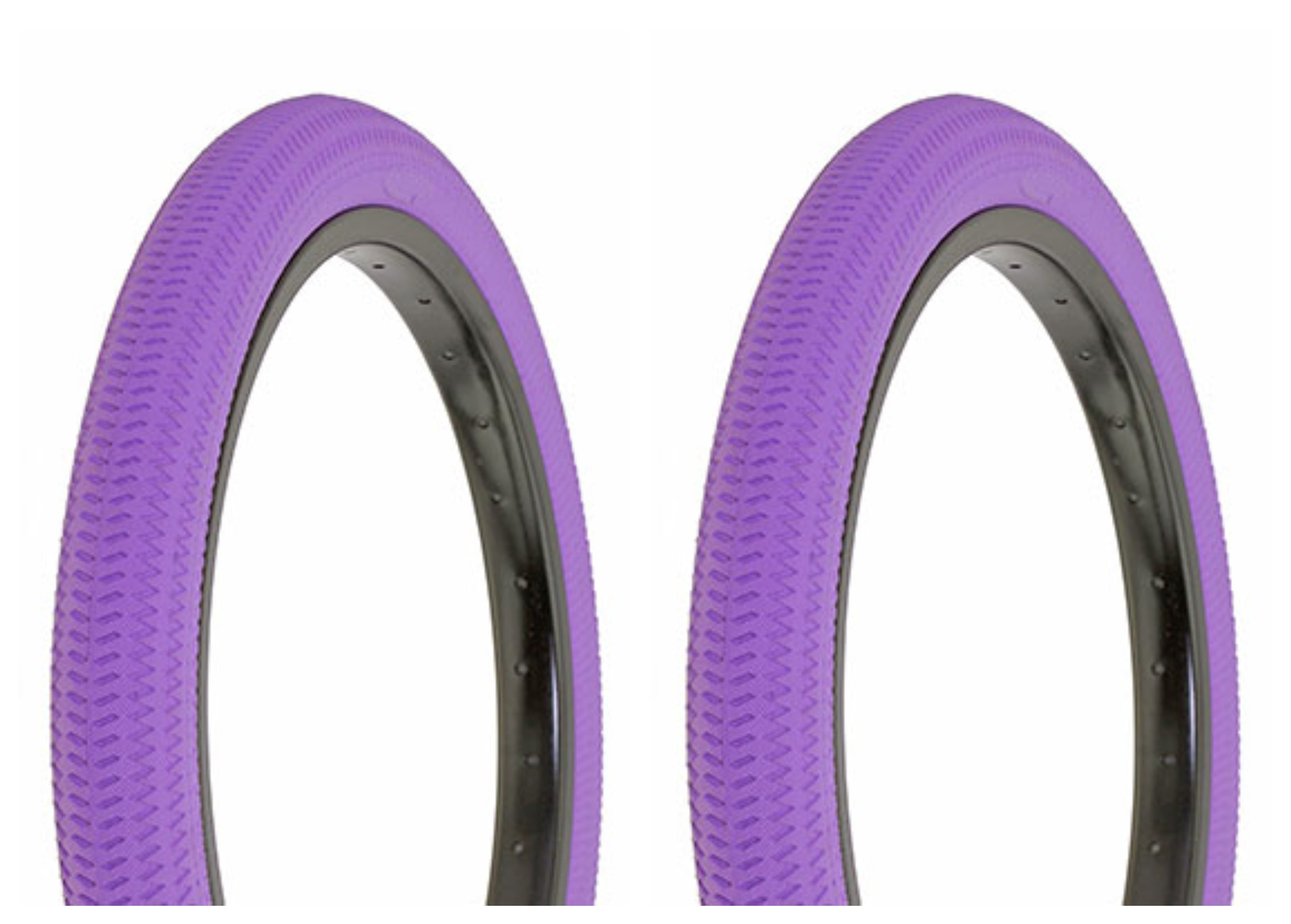 Tire set. 2 Tires. Two Tires Duro 18" x 1.95" Purple/Purple Side Wall ...