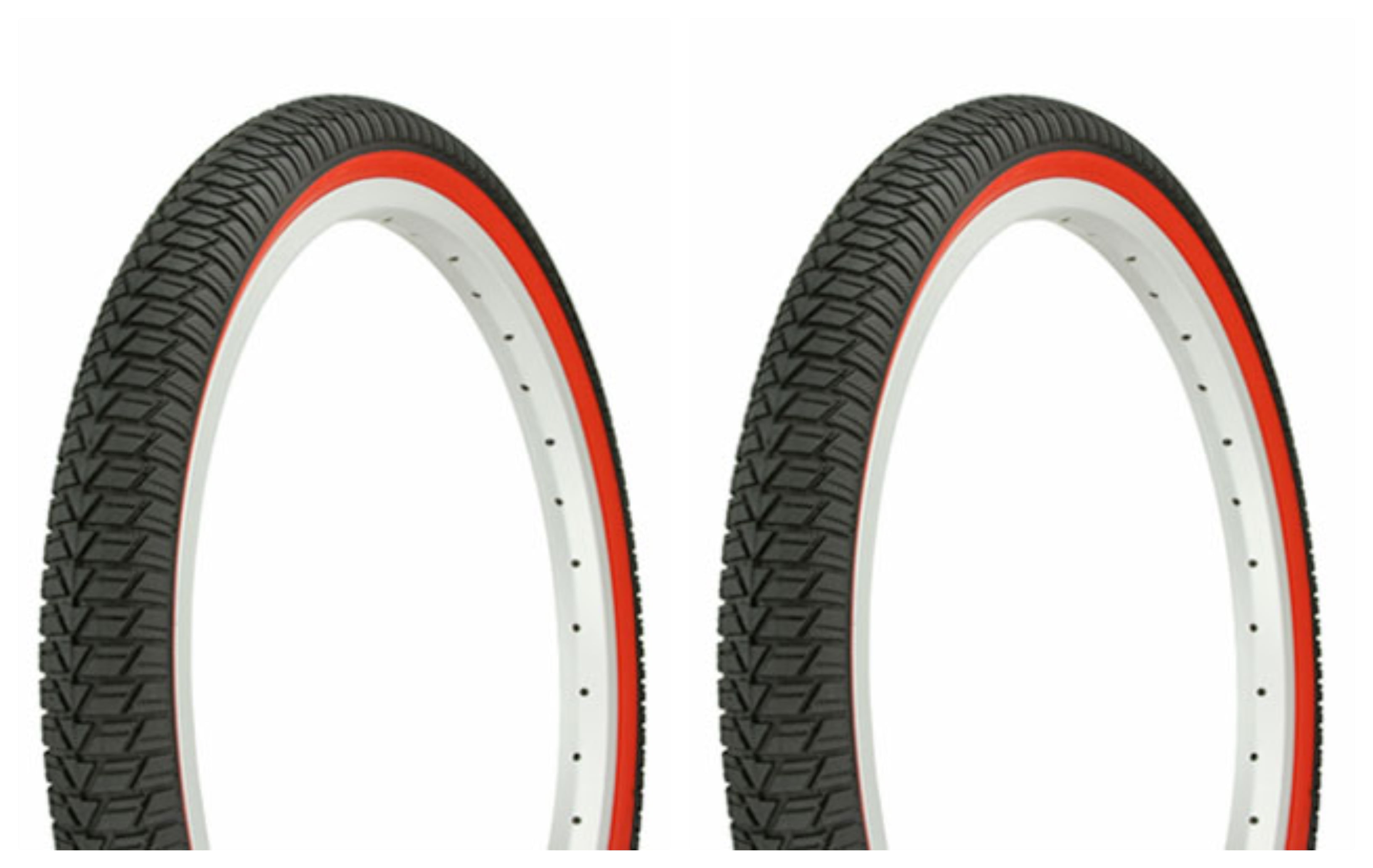 Tire set. 2 Tires. Two Tires Duro 20" x 1.75" Black/Red Side Wall. bike ...