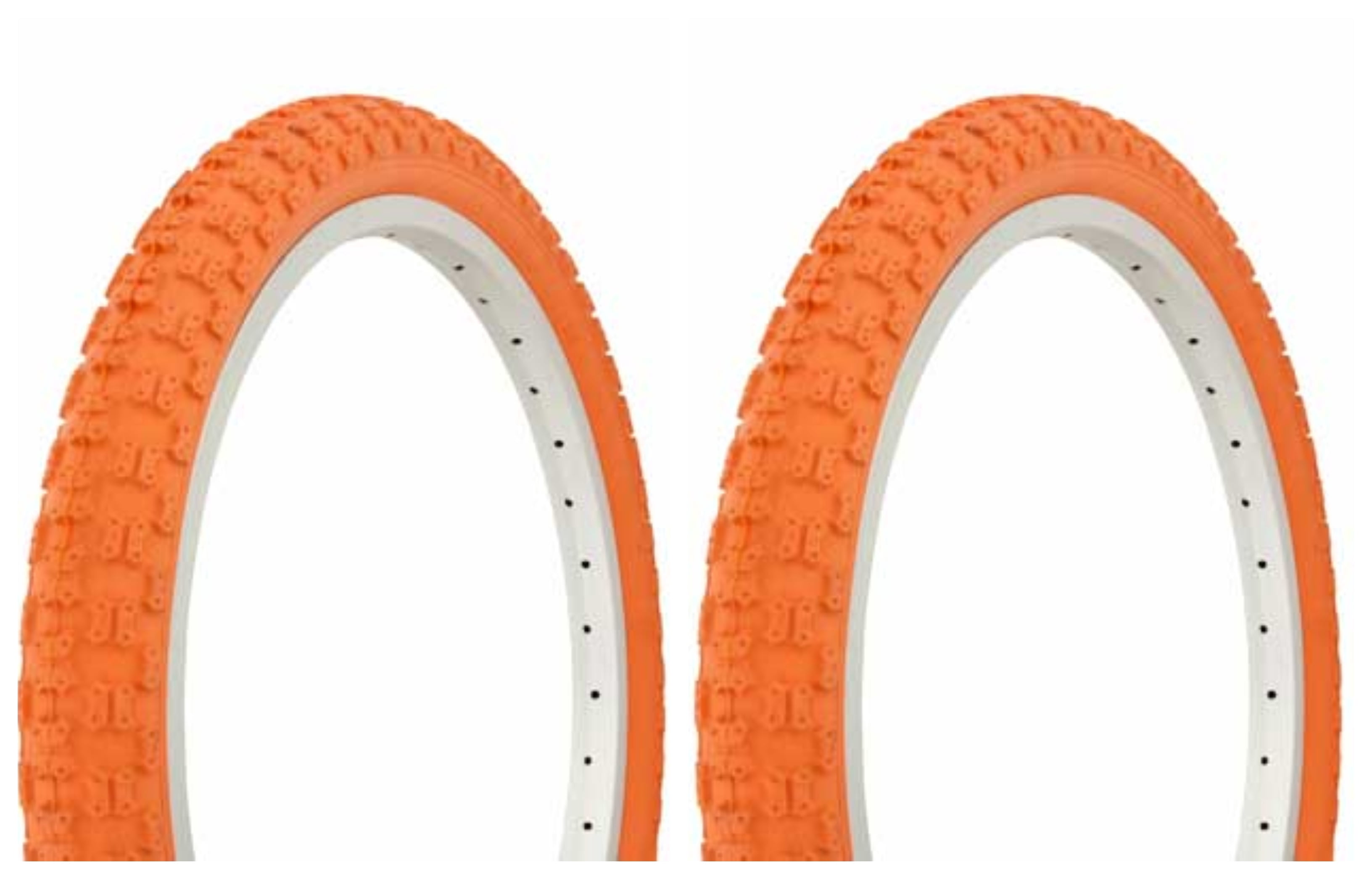 Tire set. 2 Tires. Two Tires Duro 20" x 2.125" Orange/Orange Side Wall ...