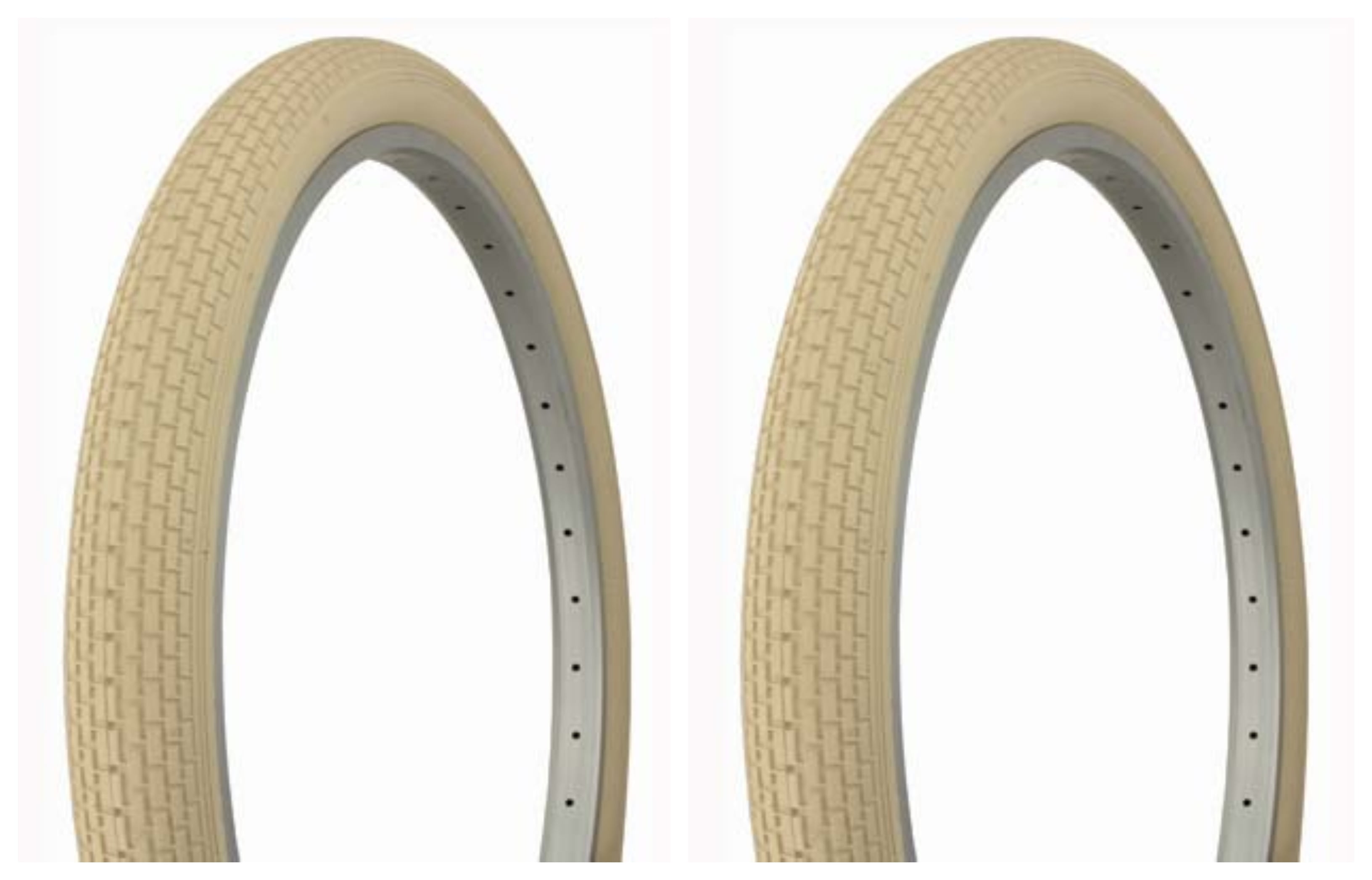 "Duro Brand Bicycle Tires, 26"" x 2.125"", Cream Side Wall HF-120A ...