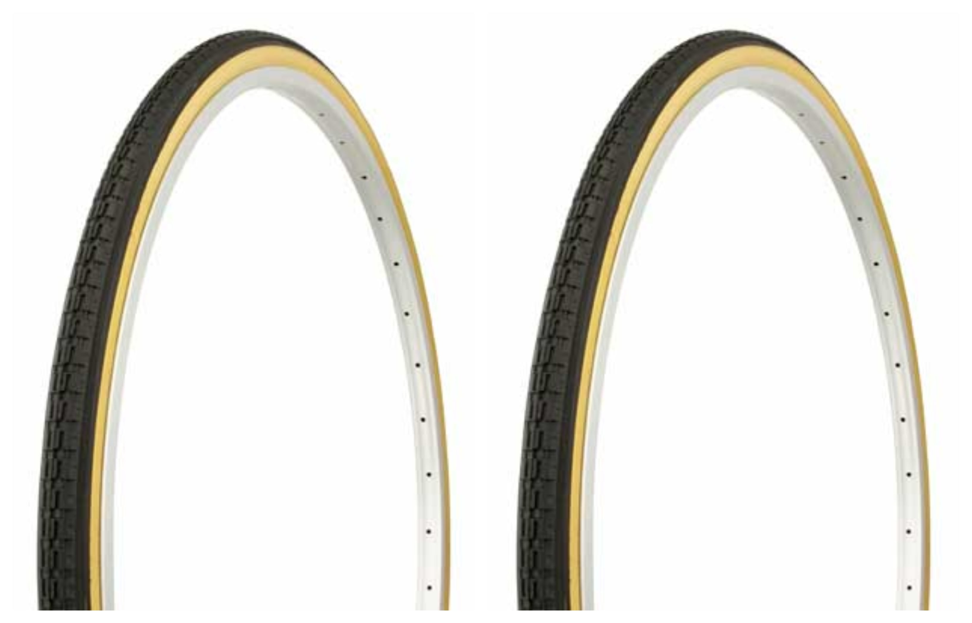 Tire set. 2 Tires. Two Tires Duro 27" x 1 1/4" Black/Gum Side Wall HF ...