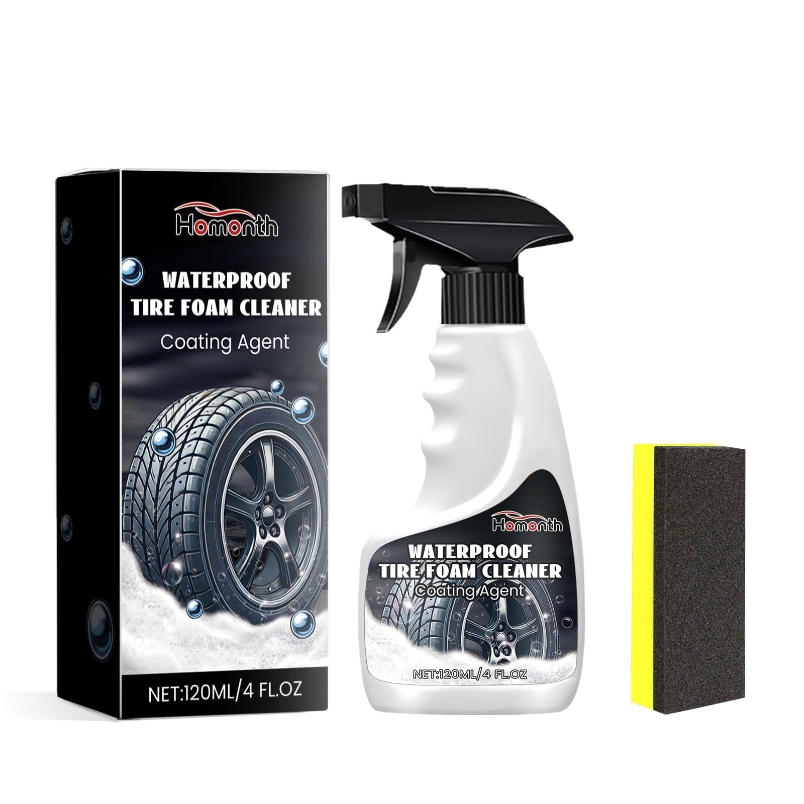 TireFoam Pro Car Tire Foam Cleaner - Heavy-Duty Wheel & Rubber Cleaning ...