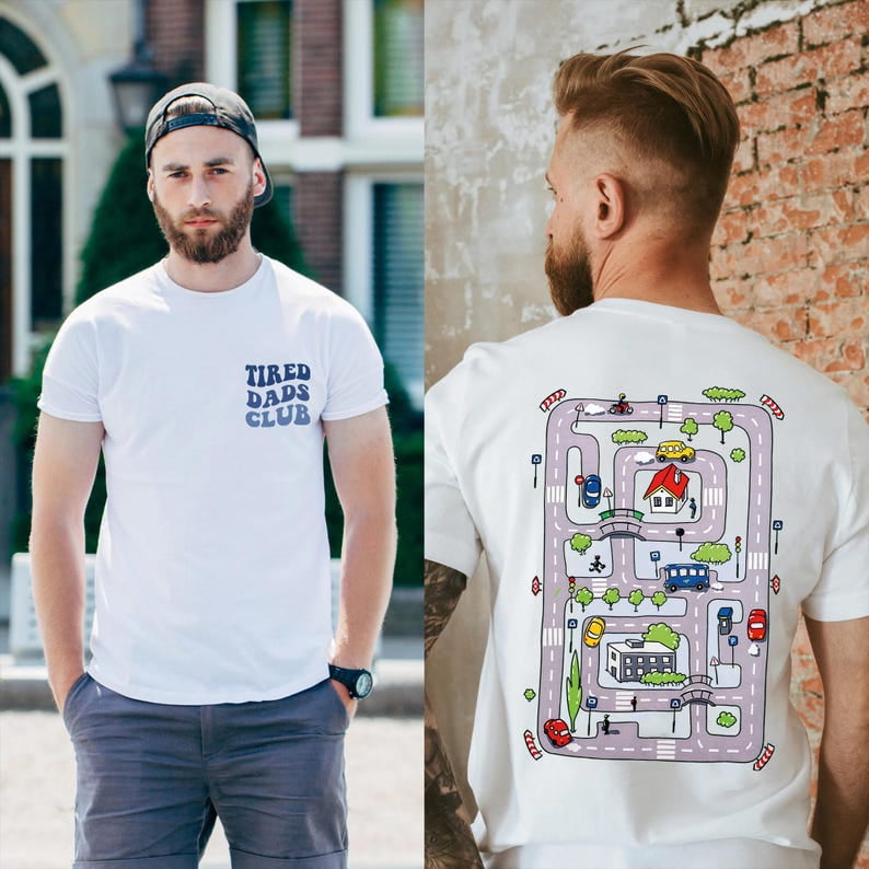 Tired Dads Club Shirt, Race Track Playmat Shirt for Dad, Father's Day ...