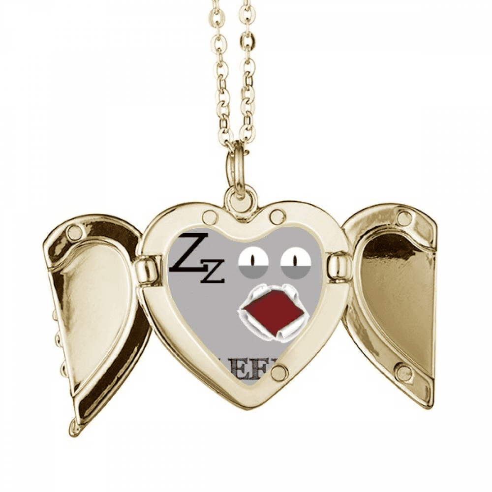 Tired Gray Emotion Snore Sleepy Folded Wings Peach Heart Pendant ...
