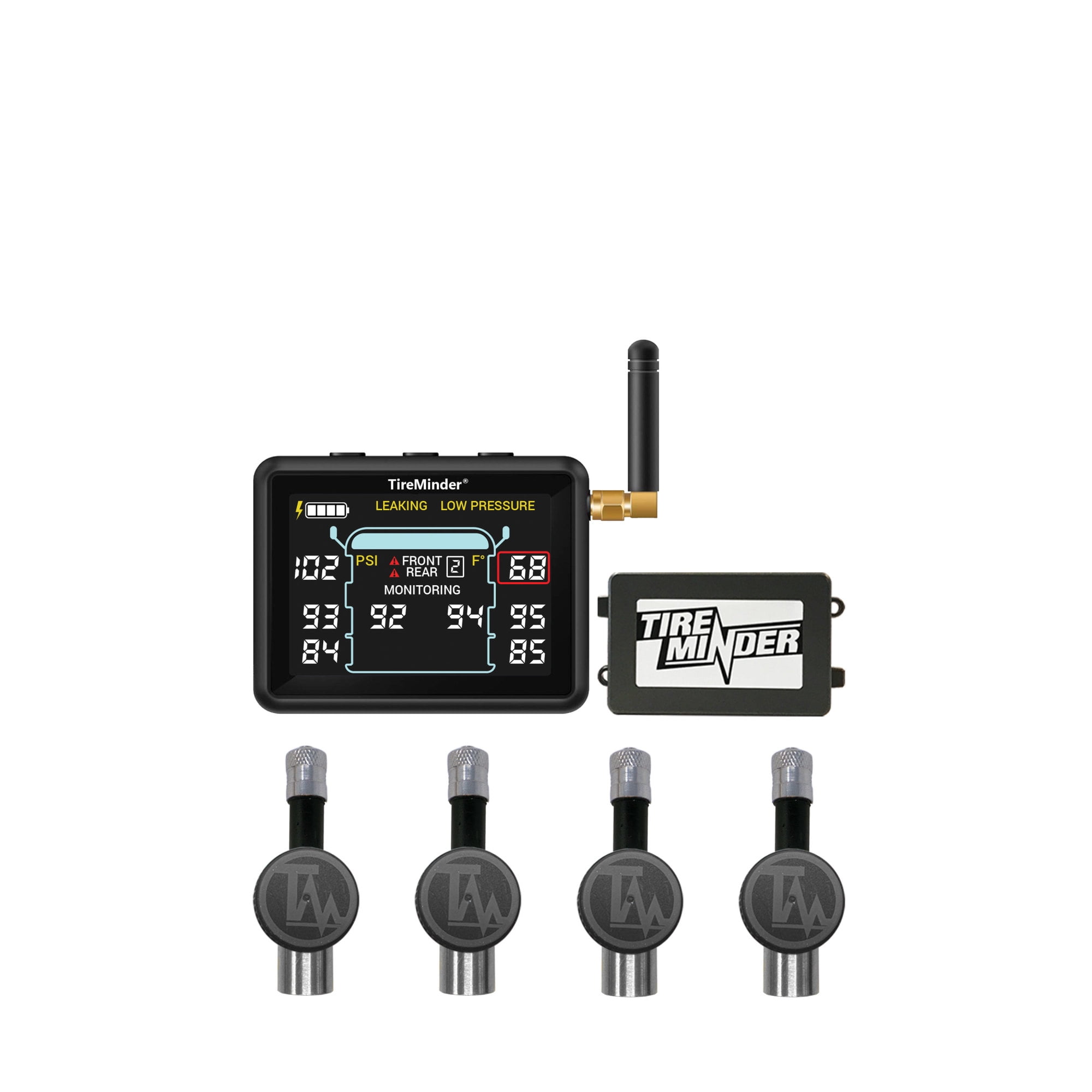 Tire Minder TireMinder i10 TPMS, Monitors 20 Tires, 3.15" Color LCD, 4 ...