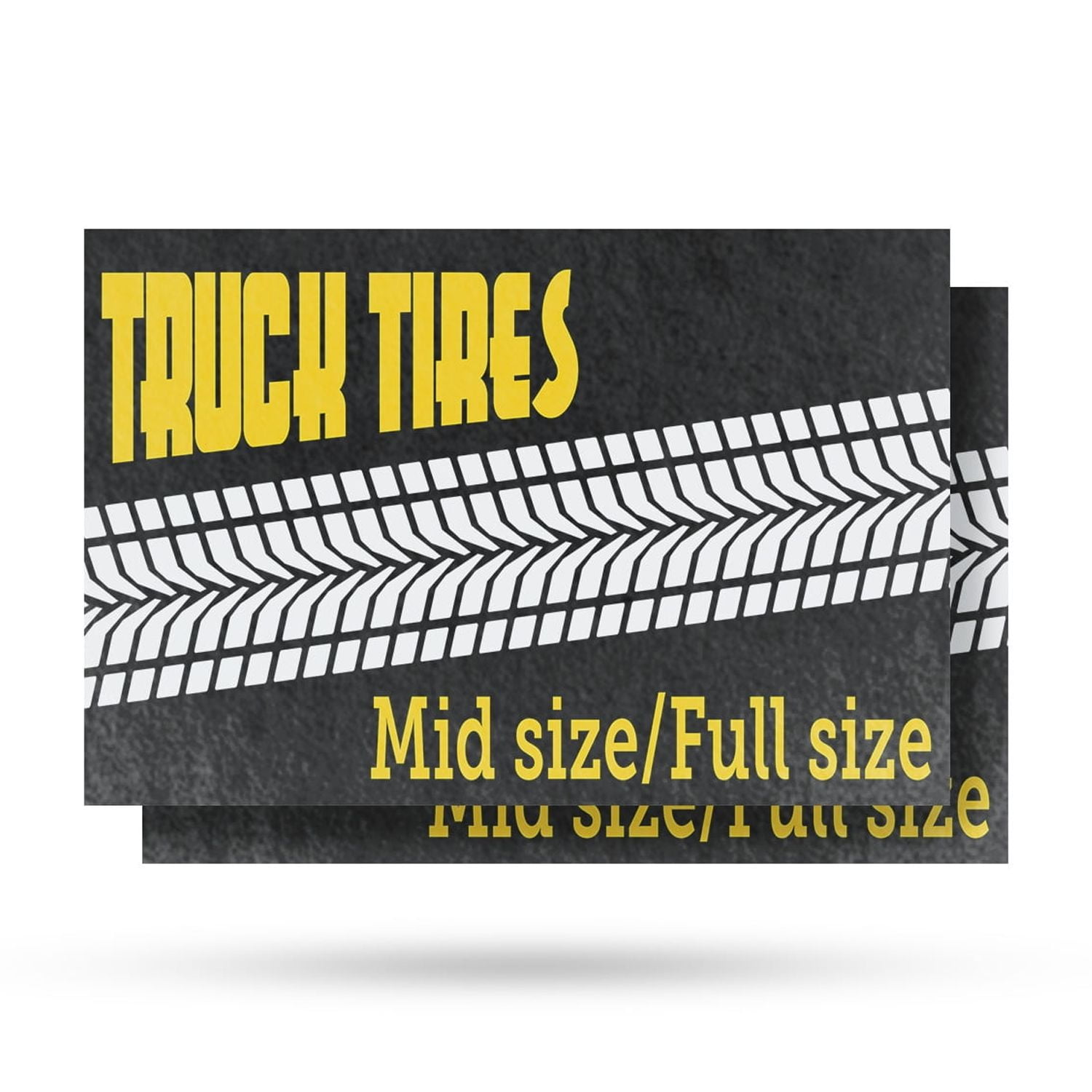 Tires Truck and Trailer Vinyl Decal 2 Pack of 18 Inch x 24 Inch ...