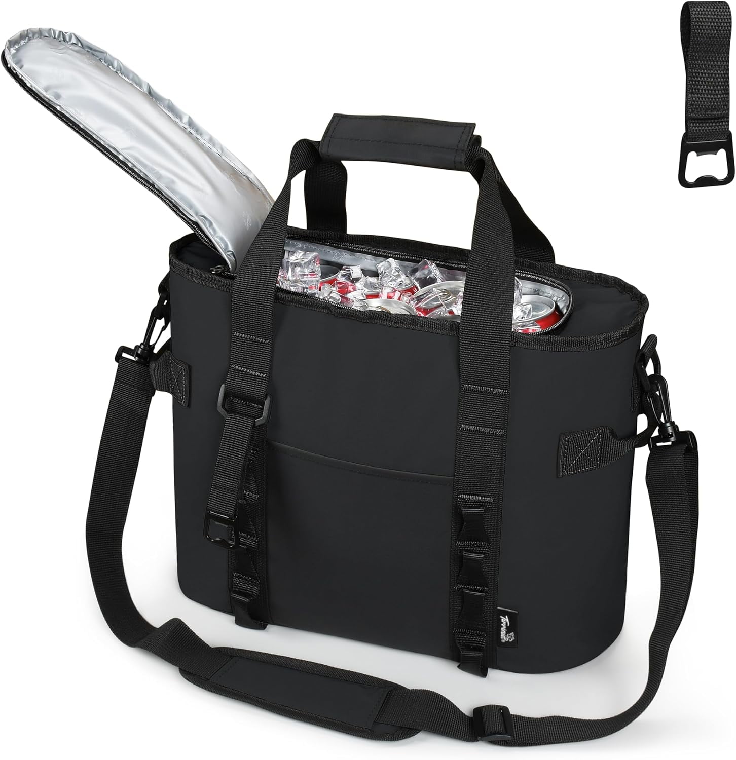 Tirrinia Camping Cooler Bag Insulated, Shoulder Strap and Bottle Opener ...