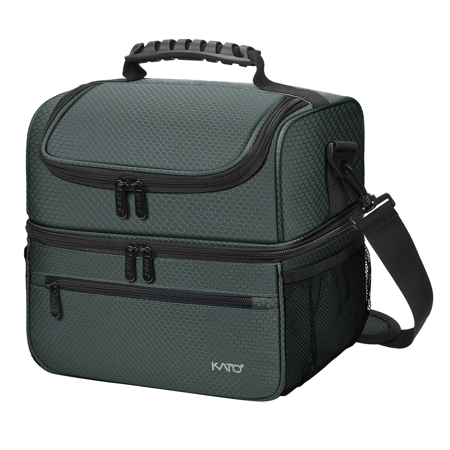 Tirrinia Insulated Dual Compartment Lunch Bag, Leakproof Thermal Bento ...