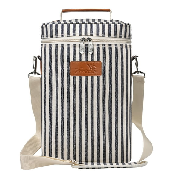 EDHITNR 6 Bottle Insulated Wine Cooler Bag, Travel Wine Carrier Tote ...