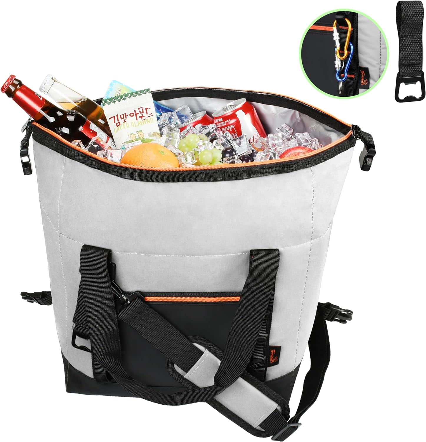 Tirrinia Camping Cooler Bag Insulated w/ Shoulder Strap and Bottle ...