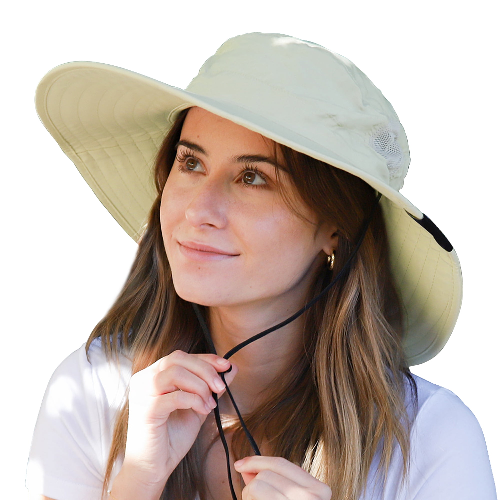 Tirrinia Outdoor Wide Brim Sun Hats Blocking UV Protection Cap UPF 50 ...