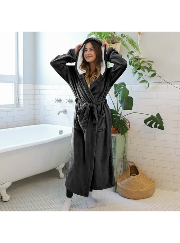 Women's Long Sherpa Lined Robe