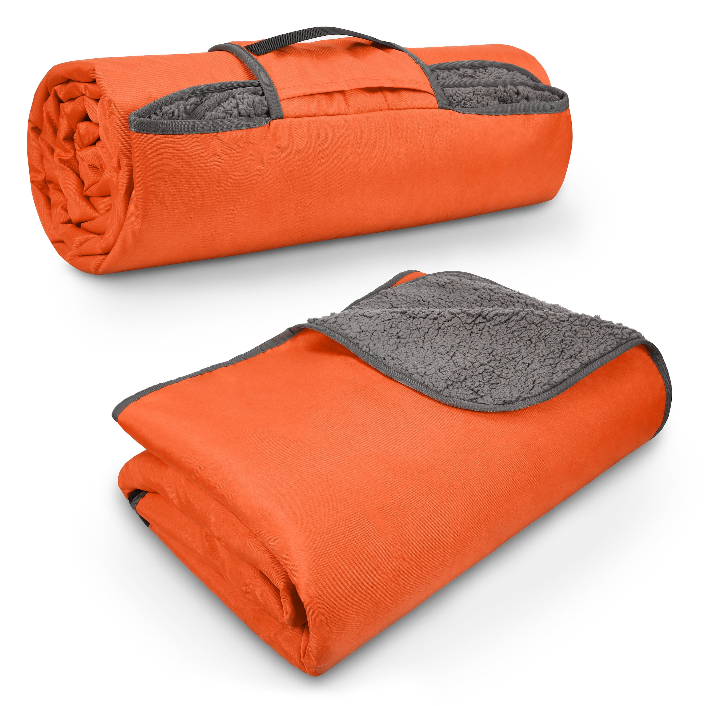 Tirrinia Waterproof Outdoor Blanket with Sherpa Lining, Windproof ...