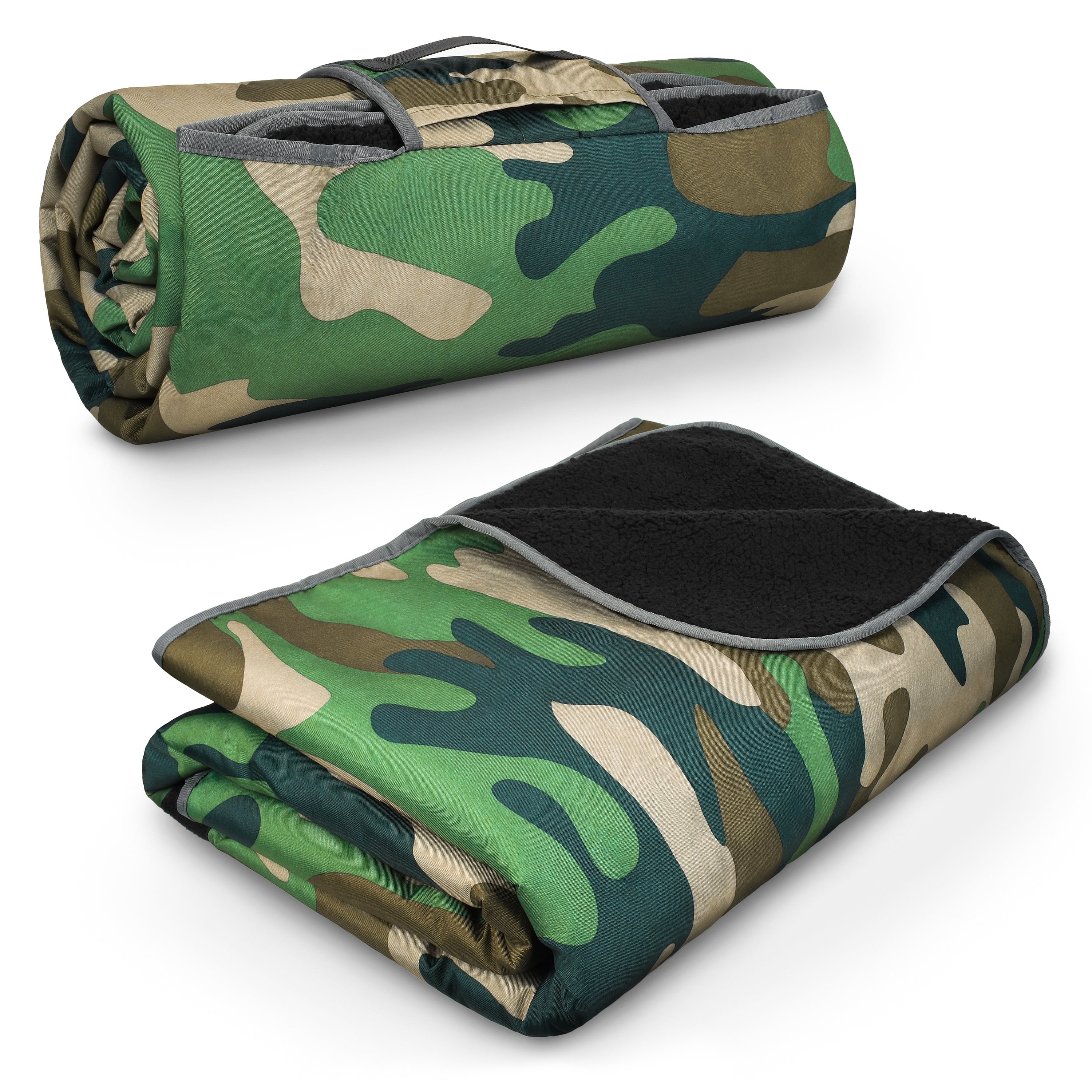 Tirrinia Outdoor Waterproof Blanket, Sherpa Lined, Windproof, Foldable ...