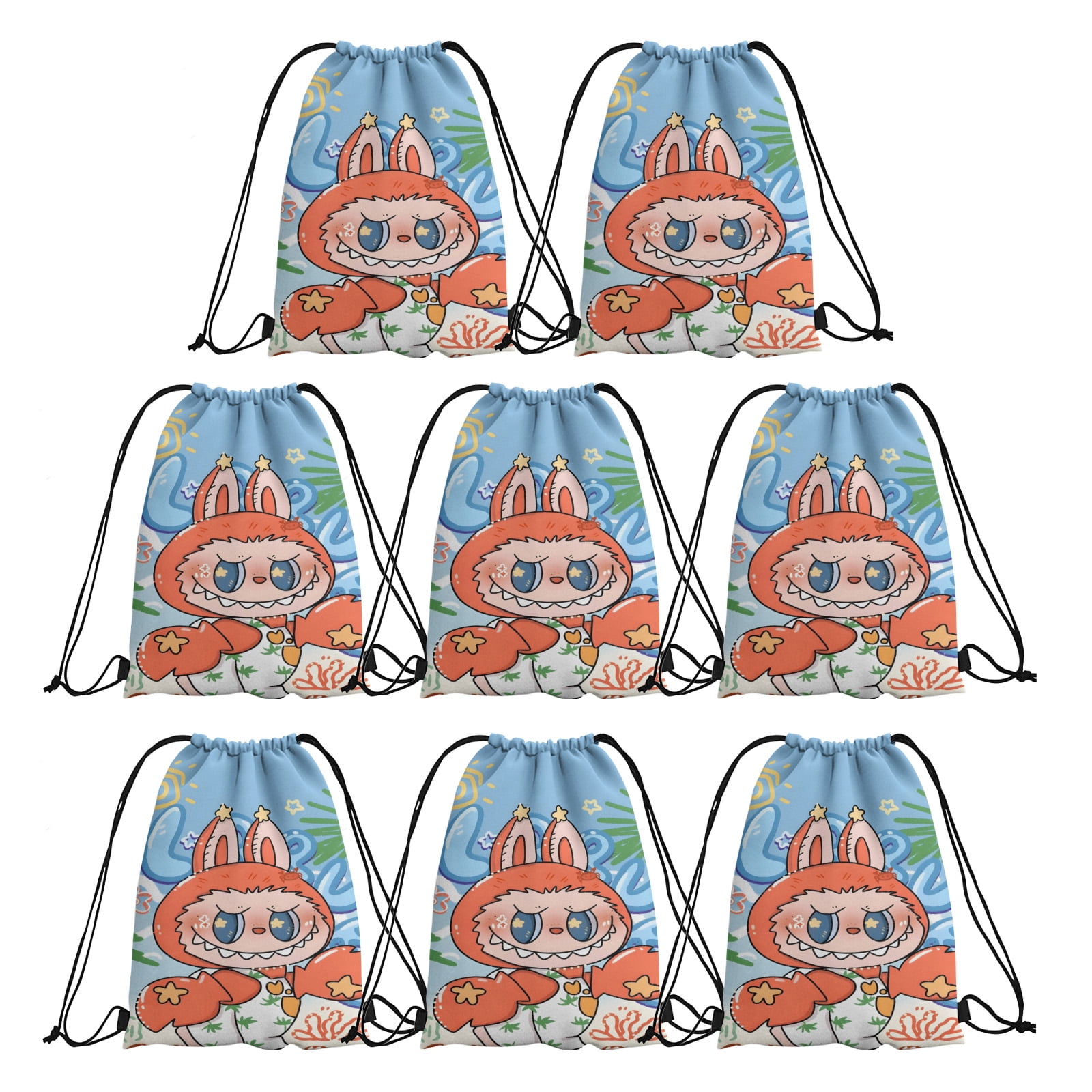 Tiruiarec 8 Packs lapu Candy Drawstring Bag Cartoon Drawstring Goodie ...