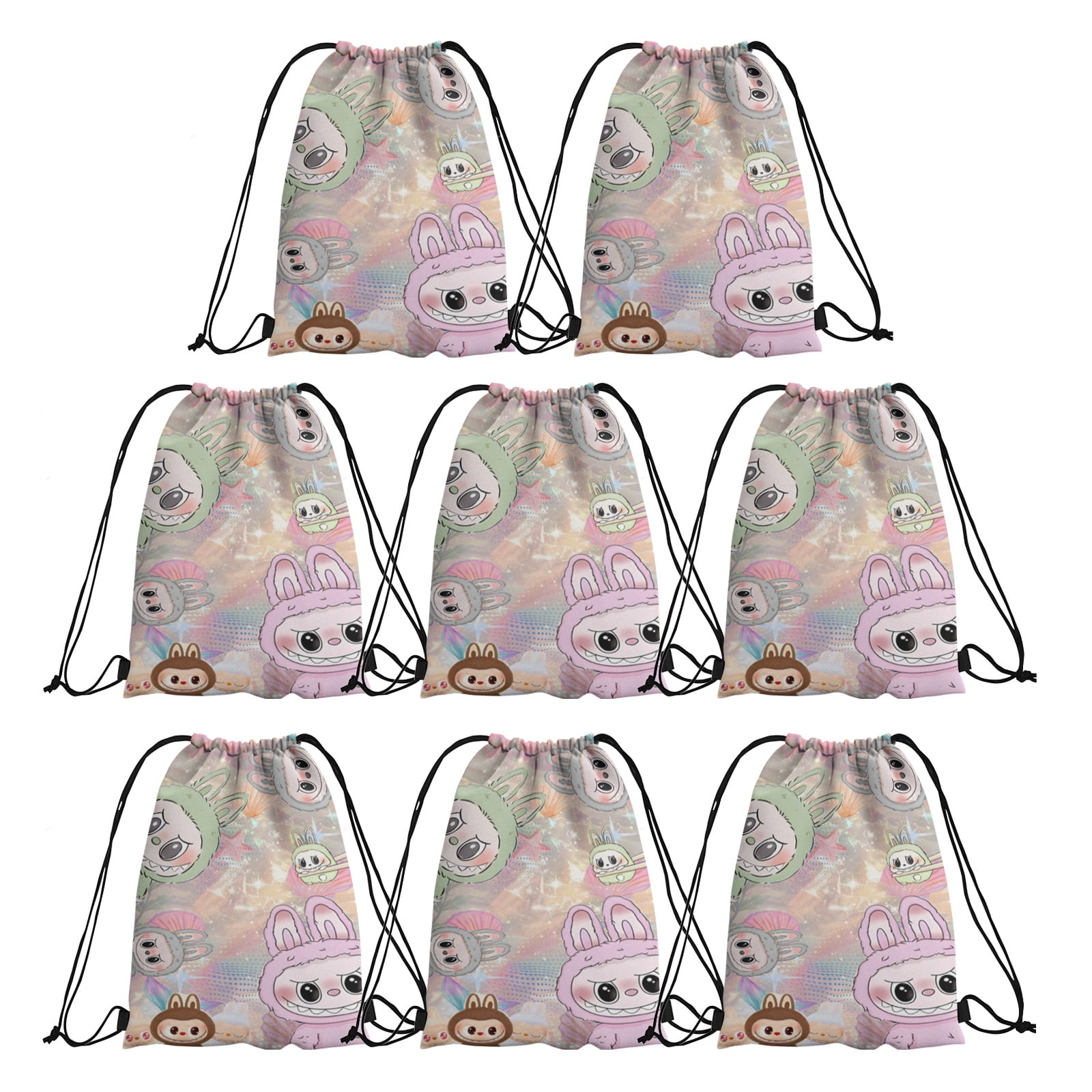 Tiruiarec 8 Packs lapu Candy Drawstring Bag Cartoon Drawstring Goodie ...