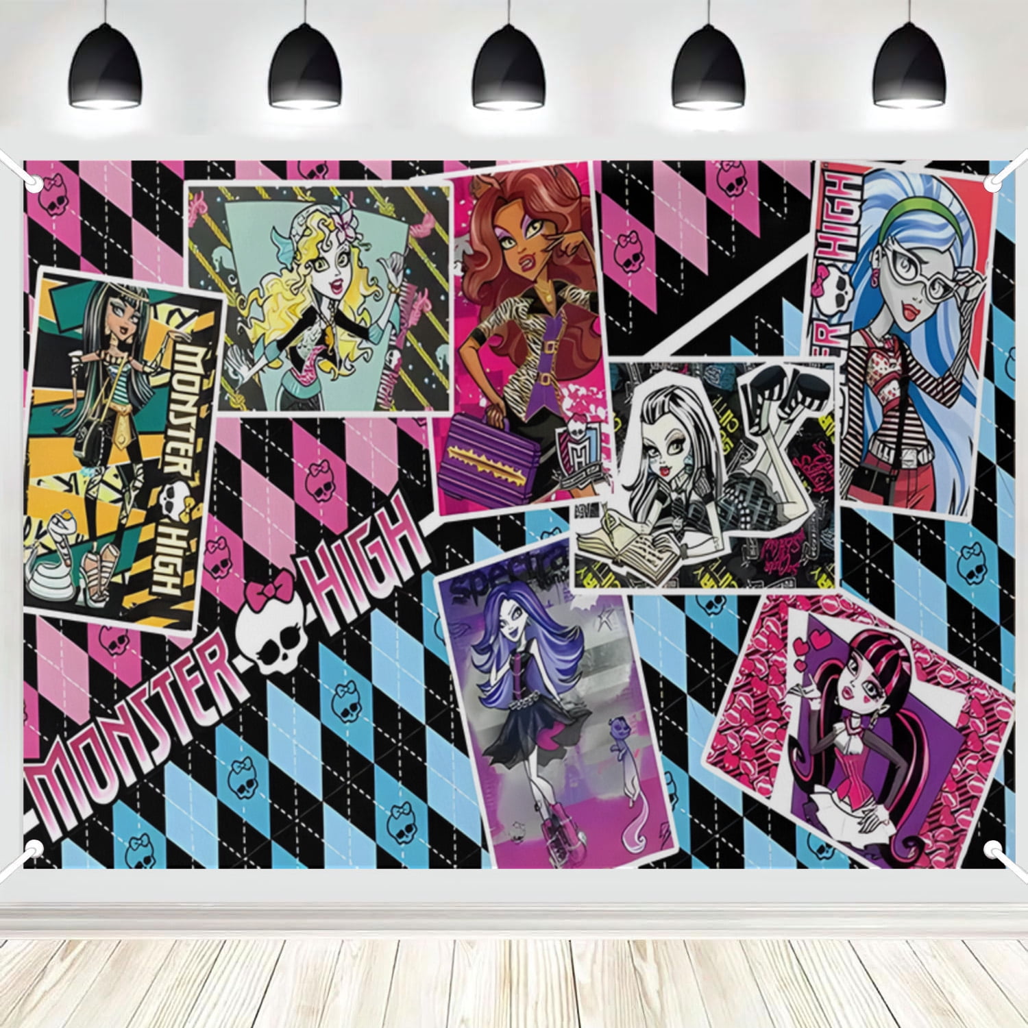 Tiruiarec Background Birthday Party Decorations, Cartoon Monster High ...