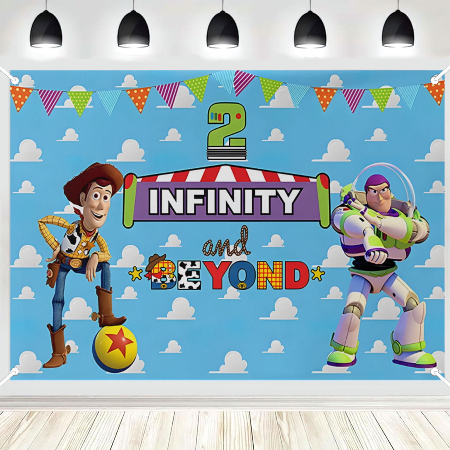 Tiruiarec Background Birthday Party Decorations, Cartoon Toy St-ory ...