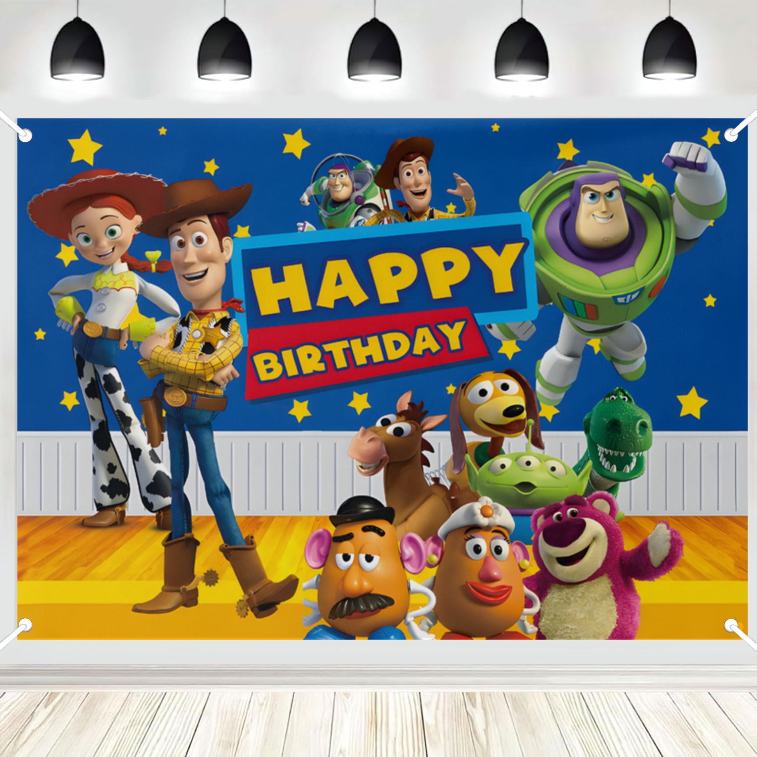 Tiruiarec Background Birthday Party Decorations, Cartoon Toy St-ory ...