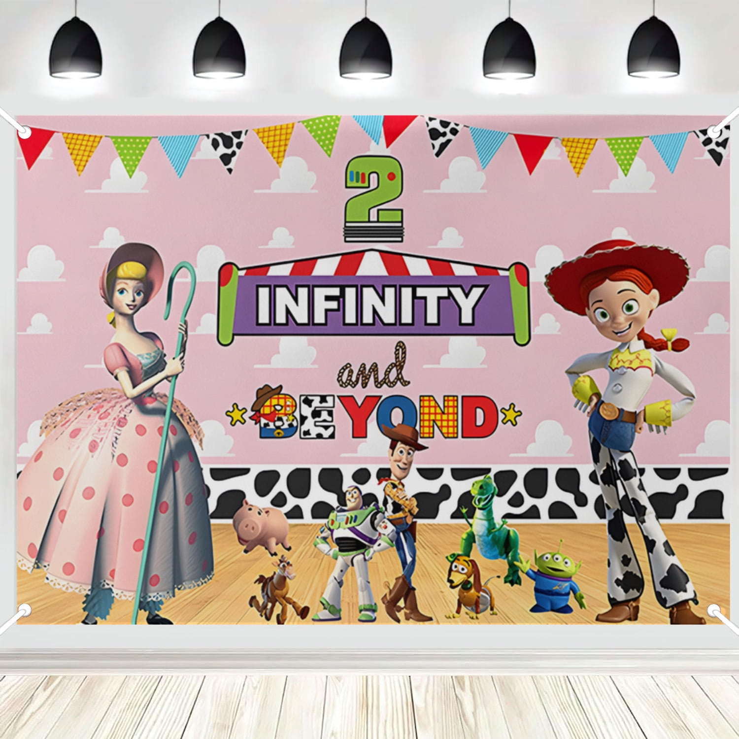 Tiruiarec Background Birthday Party Decorations, Cartoon Toy St-ory ...