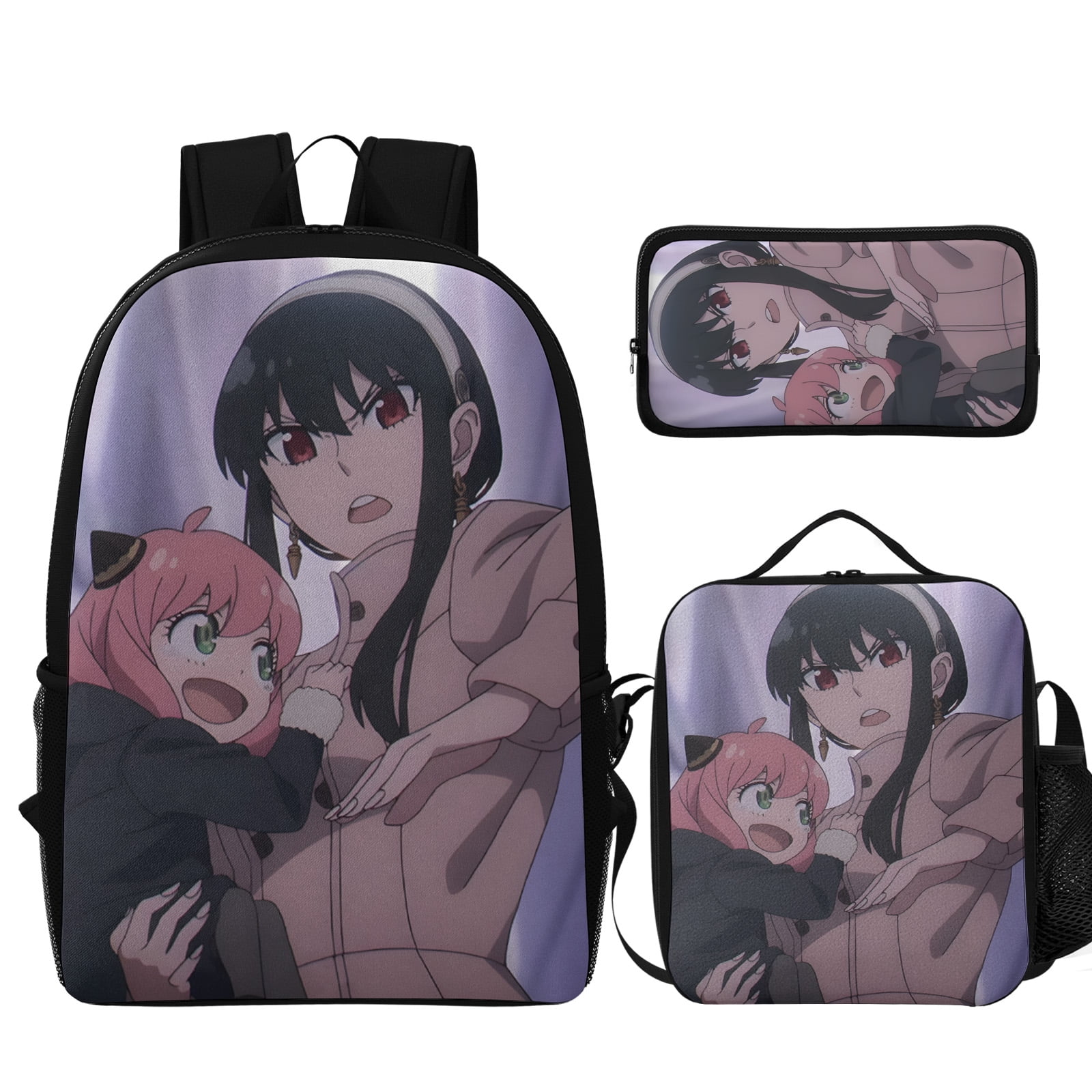Tiruiarec Cartoon Anime SPY Family Backpack, 3Pcs Cartoon Backpack Cute ...