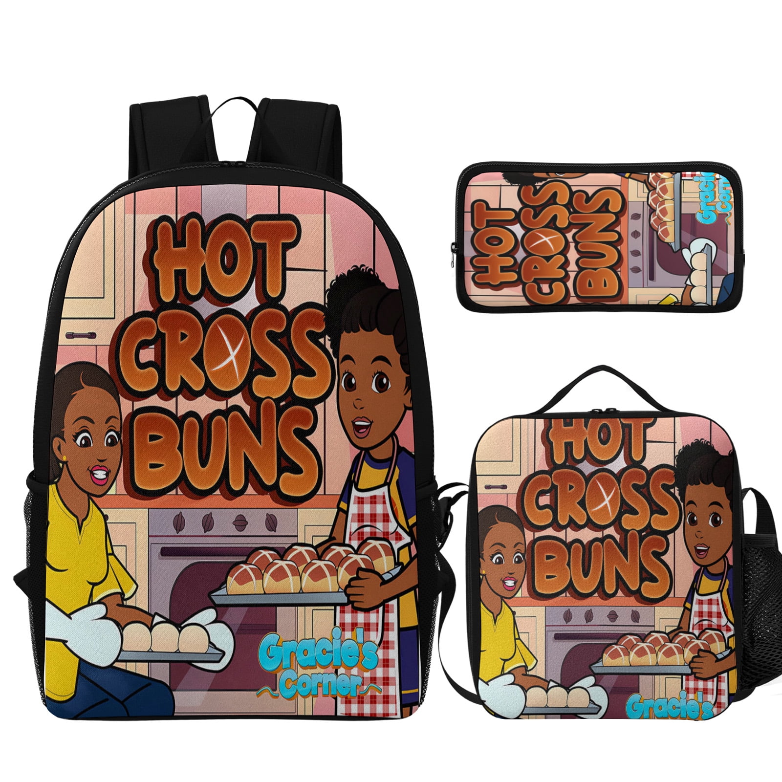Tiruiarec Cartoon Gracies Corner Themed Backpack, 3Pcs Cartoon Backpack ...