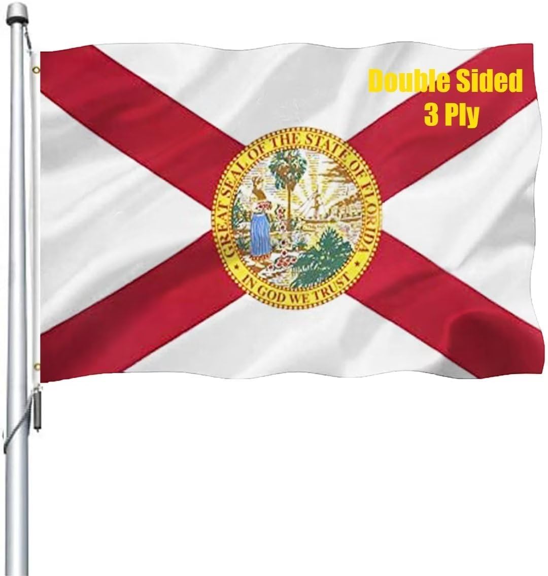 Tiruiarec Florida Flag 3x5 Outdoor Double Sided - Heavy Duty Polyester ...