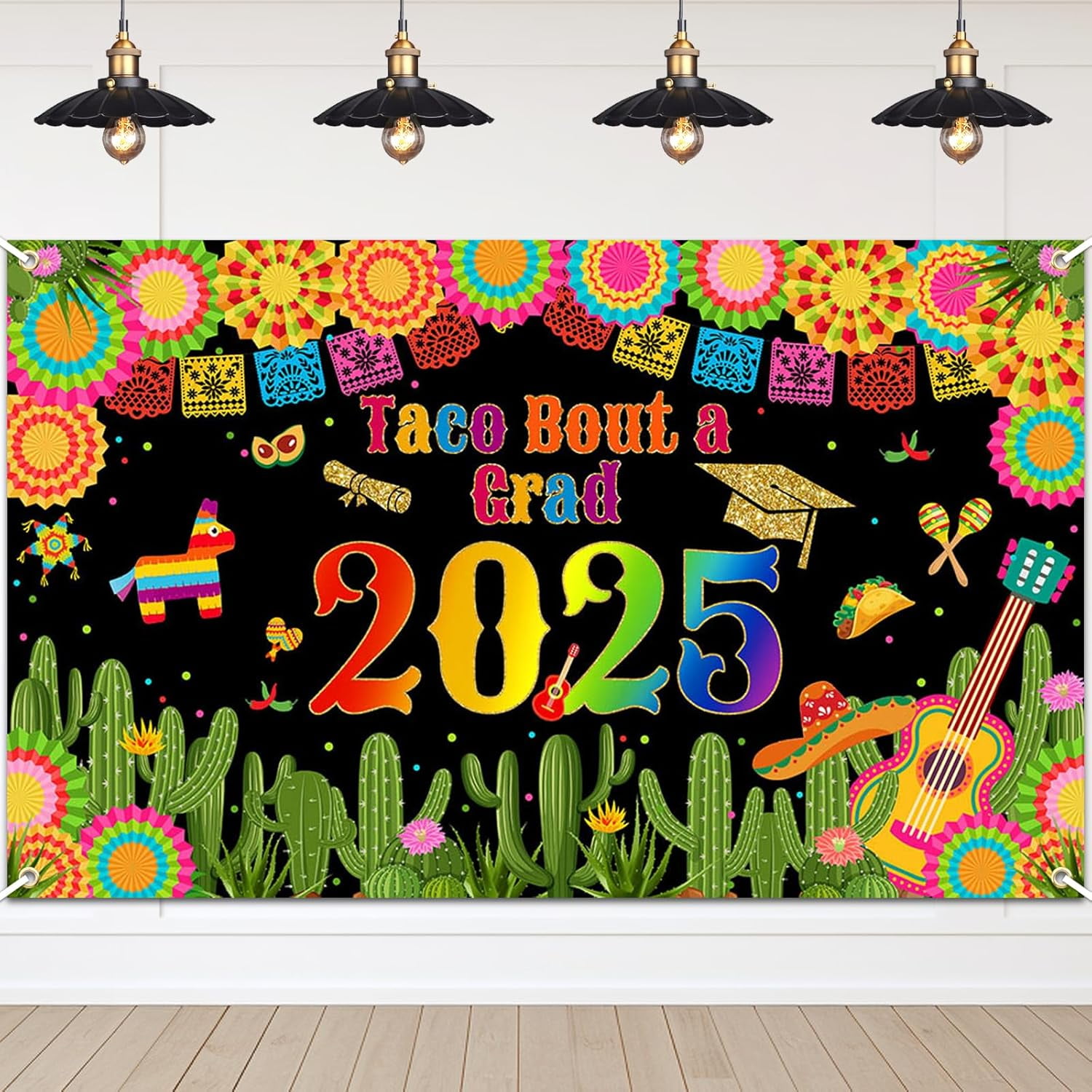 Tiruiarec Mexican Fiesta Graduation Backdrop Taco Bout a Grad 2025 ...
