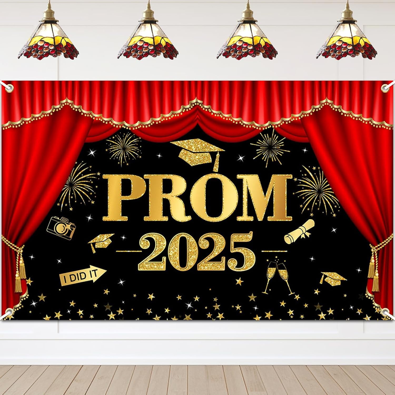 Tiruiarec Prom 2025 Backdrop Banner Prom Graduation Decorations ...