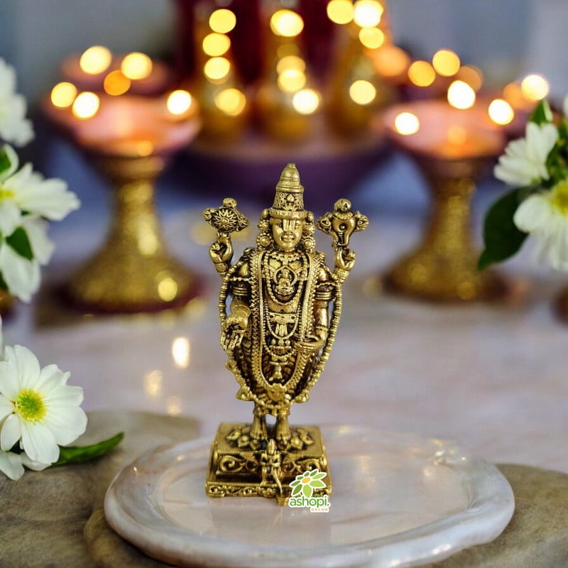 Tirupati Balaji Idol Made in Brass By Ashopi Decor| Lord Balaji ...