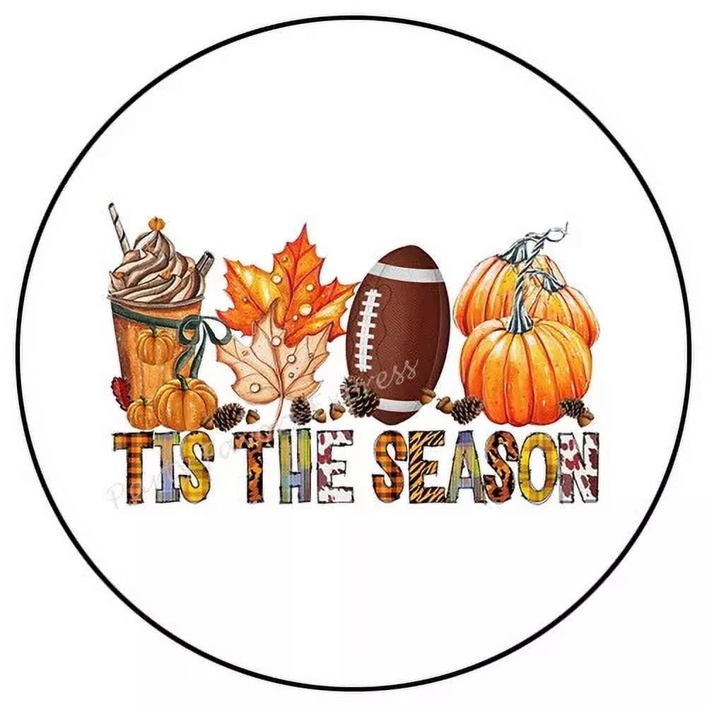 Tis The Season Fall Football Pumpkin Sticker Party Favors Sticker ...