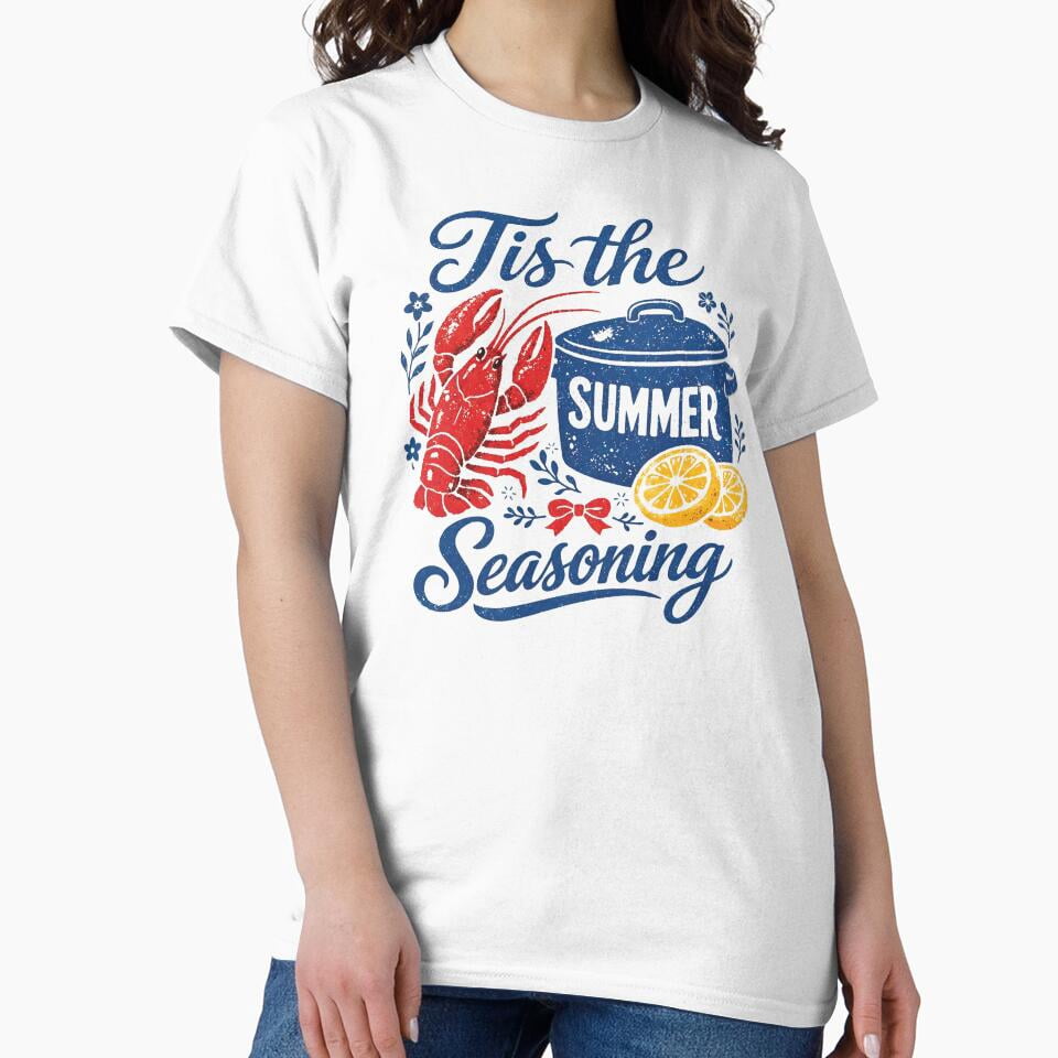 Tis The Seasoning Coastal Summer Lobster Crawfish Boil Shirt, Cajun ...