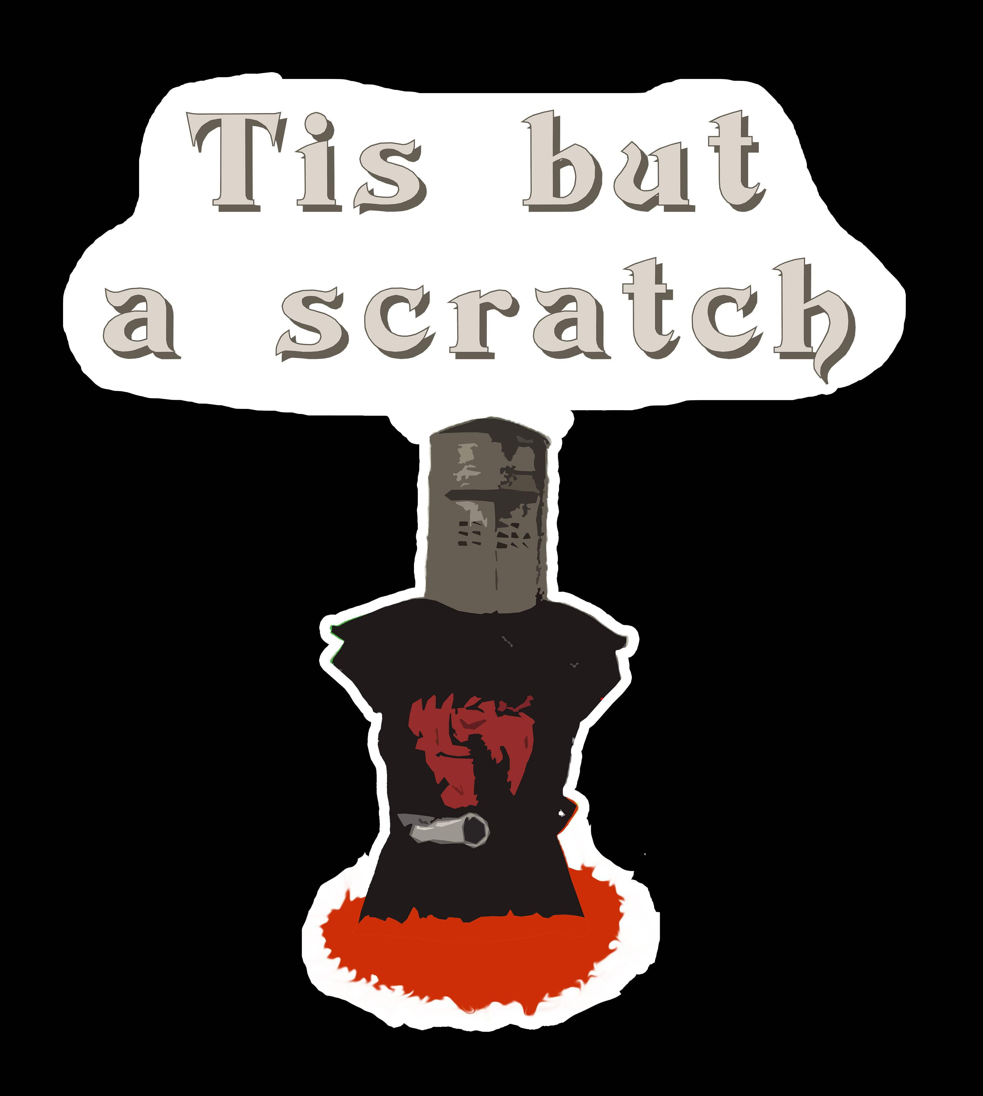 Tis but a scratch - Bubble-free stickers - Walmart.com