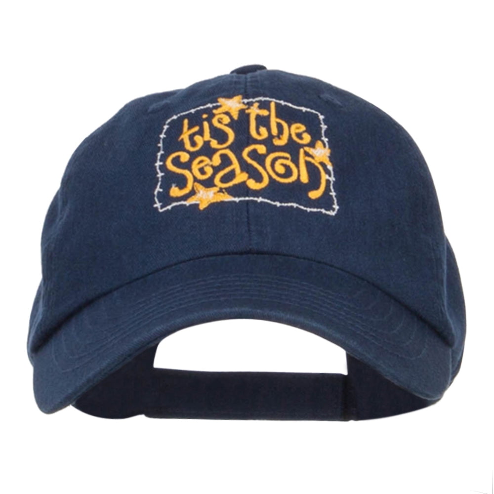 Tis the Season Embroidered Pet Spun Cap - Navy OSFM - Walmart.com