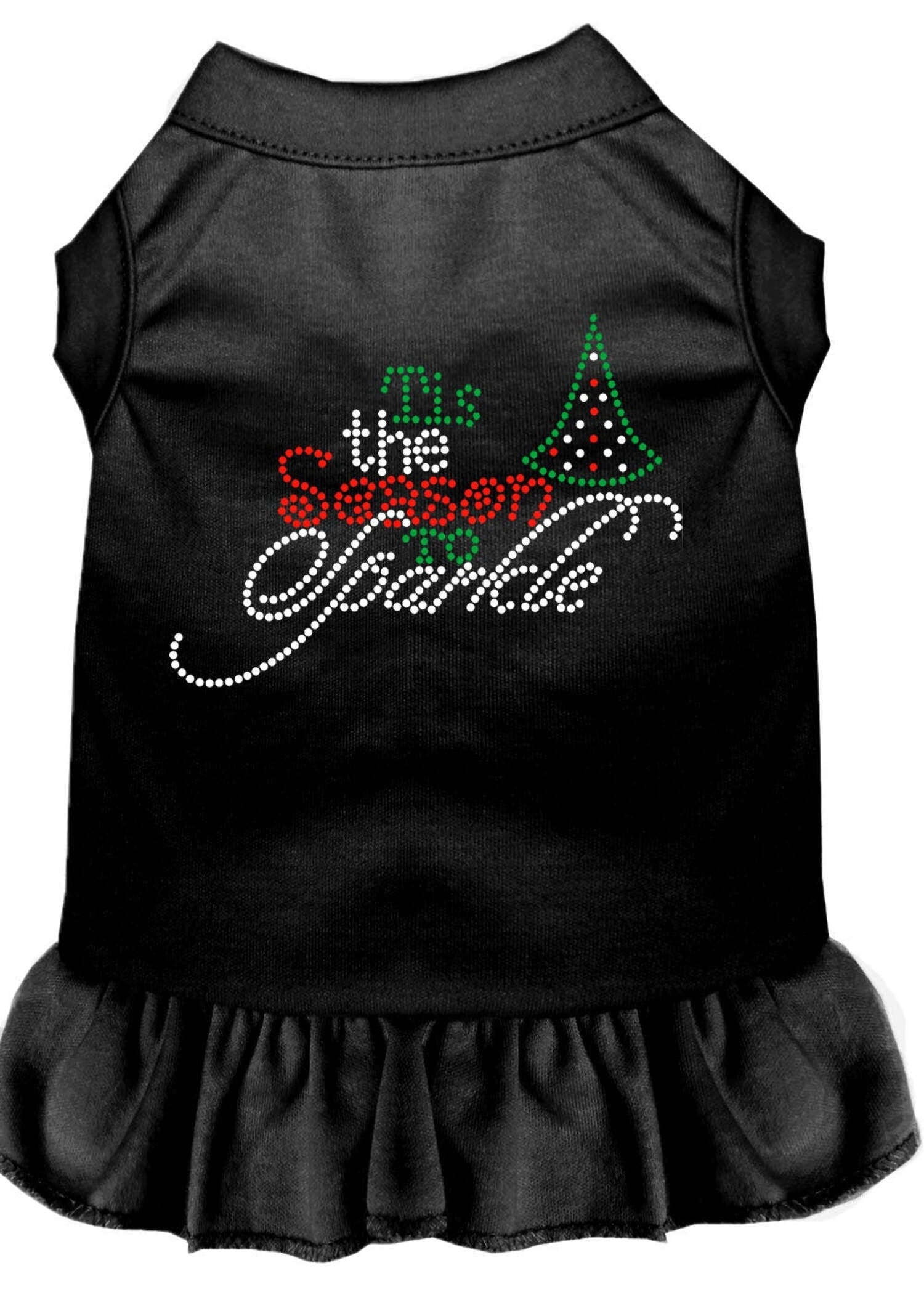 Christmas Pet Dog Cat Dress Rhinestone, "Tis The Season To Sparkle ...