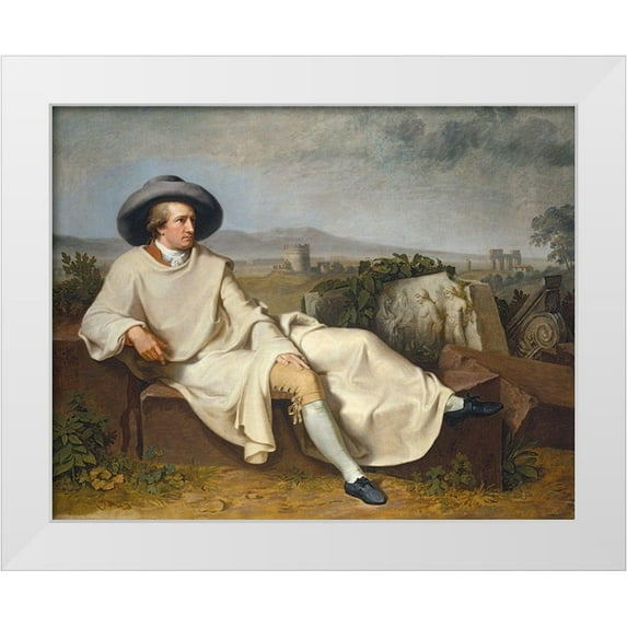 Tischbein, Johann Heinrich Wilhelm 32x26 White Modern Wood Framed ...