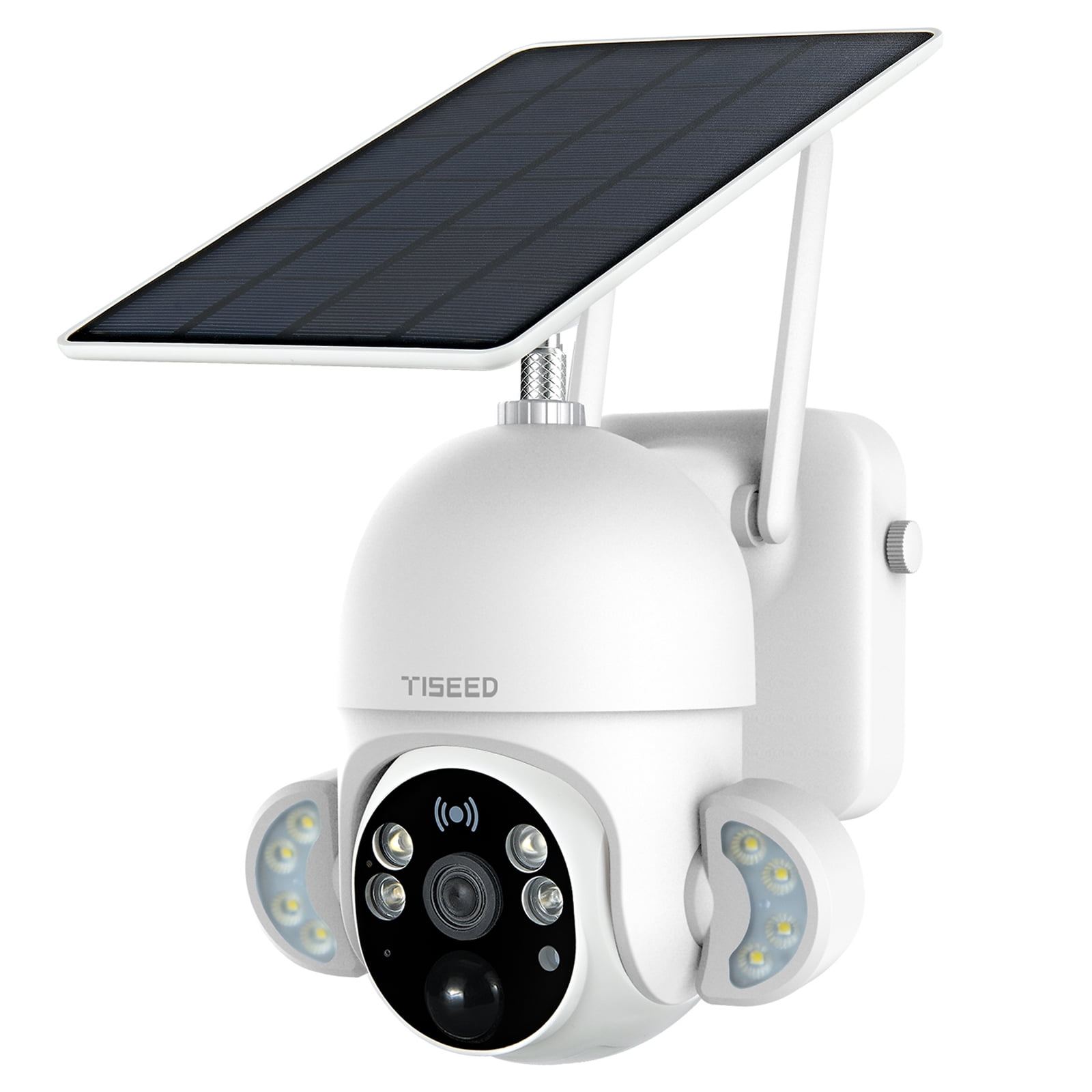Tiseed 1080P WiFi Outdoor Security Camera, Floodlight Camera with Solar ...