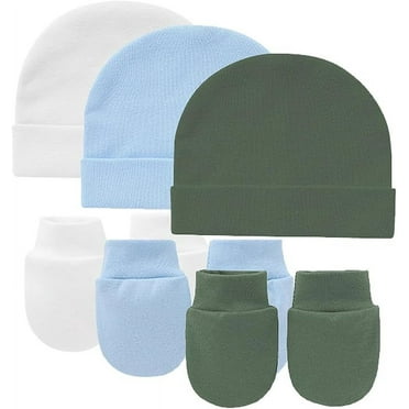 Gerber Baby Boy or Girl Unisex White Beanie Cotton Caps, 3-Pack, Sizes ...