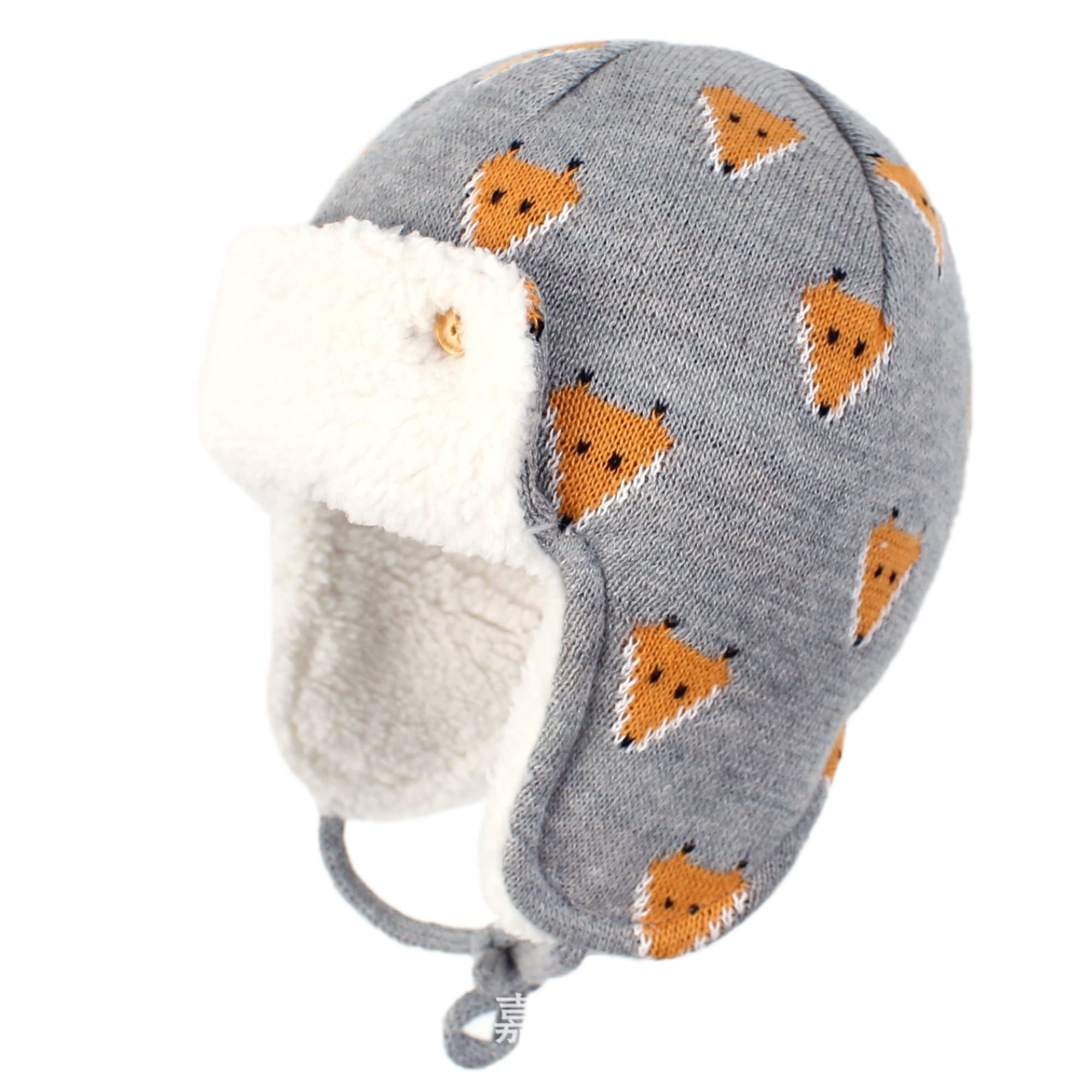 Tisoloow Baby Winter Hat Earflap Sherpa Lined Warm Fleece Pilot Hat ...