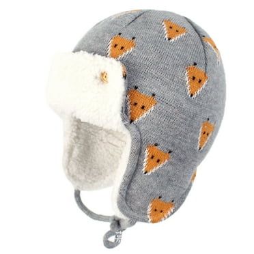 Cute Baby Toddler Winter Beanie Warm Hat Hooded Scarf Earflap Knitted ...