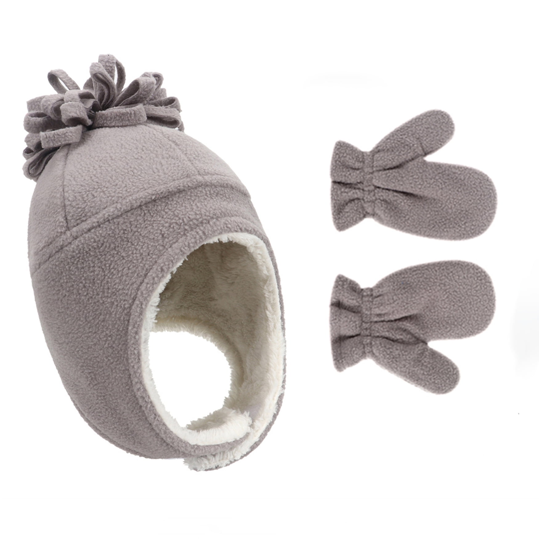 Tisoloow Baby Winter Hat Earflap Sherpa Lined Warm Fleece Pilot Hat ...